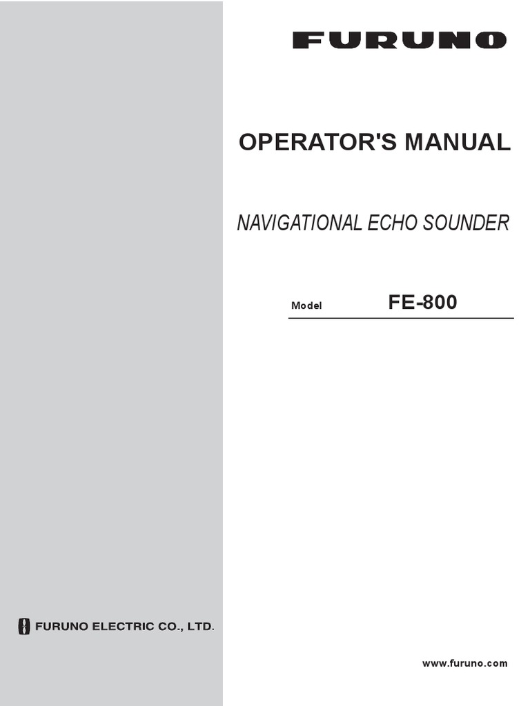 Furuno Fe 800 User Manual | PDF | Menu (Computing) | Compass
