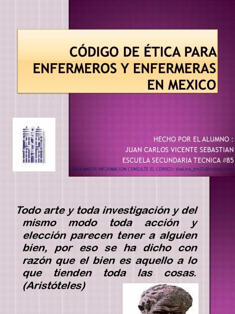 Codigo de Etica de Enfermeria | PDF | Enfermería | Moralidad