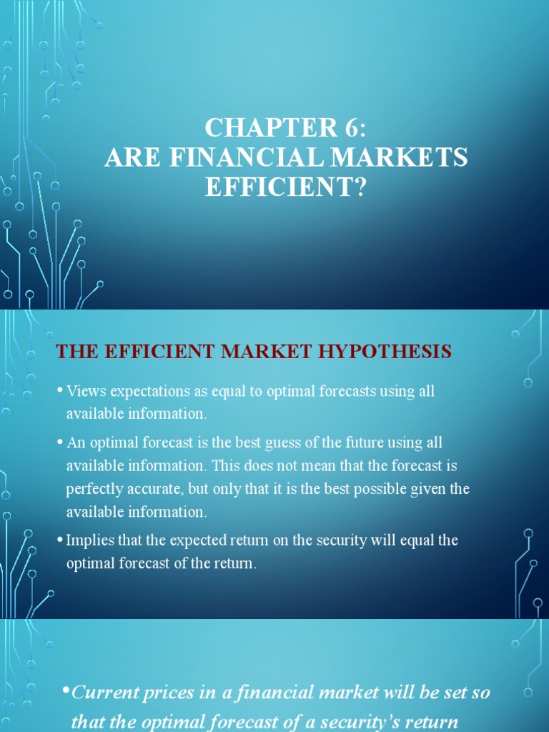 Financial Market Efficiency Explained | PDF | Stocks | Technical Analysis