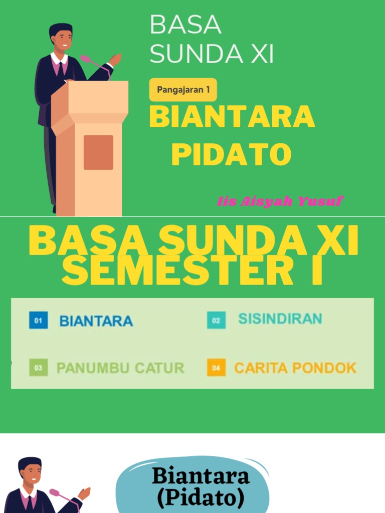Materi Basa Sunda XI Pangajaran 1 BIANTARA | PDF