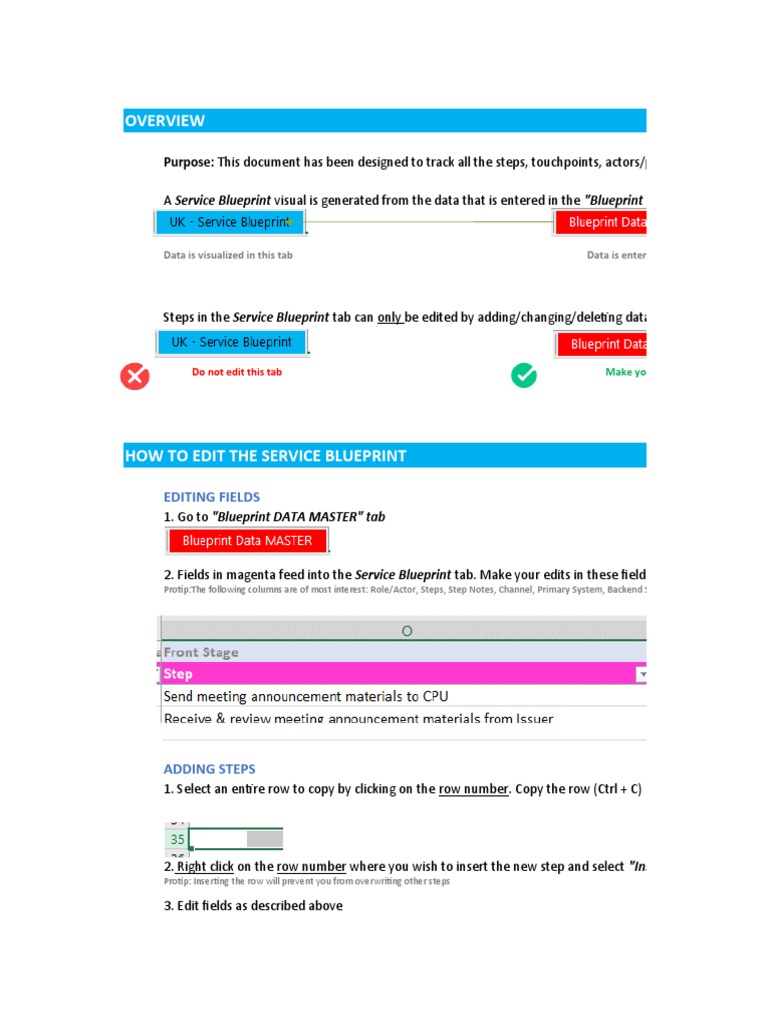 Service Blueprint Template | PDF | Information Technology Management ...