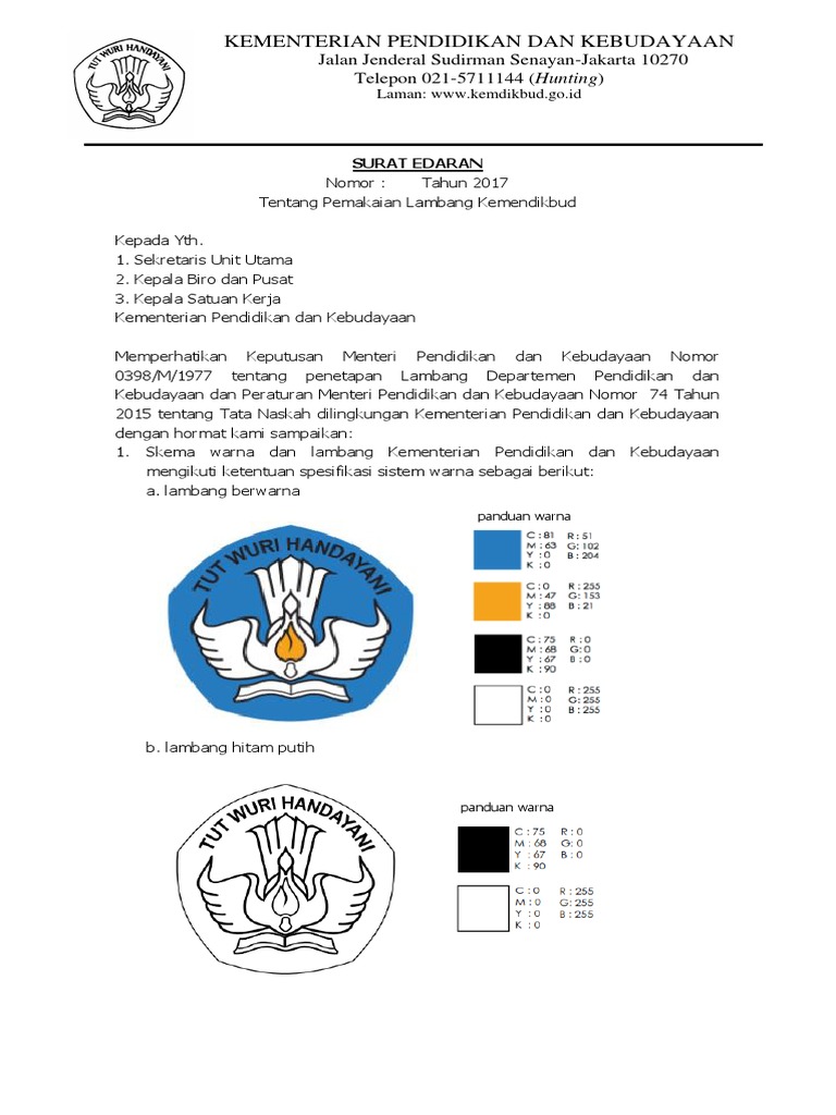 Surat Edaran Logo Sesjen | PDF
