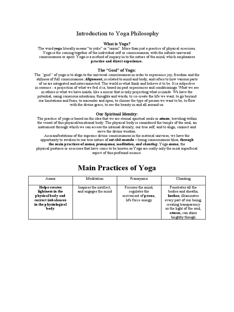 Introduction To Yoga Philosophy | PDF | Asana | Yoga