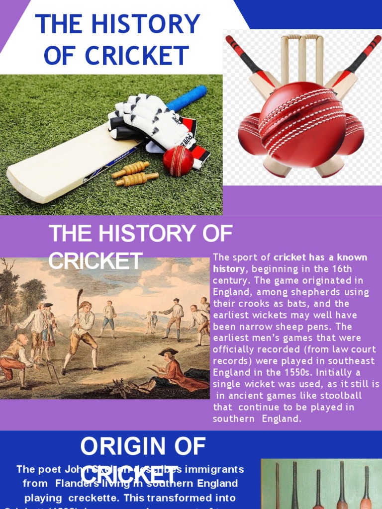 The History of Cricket | PDF | Cricket | Athletic Sports