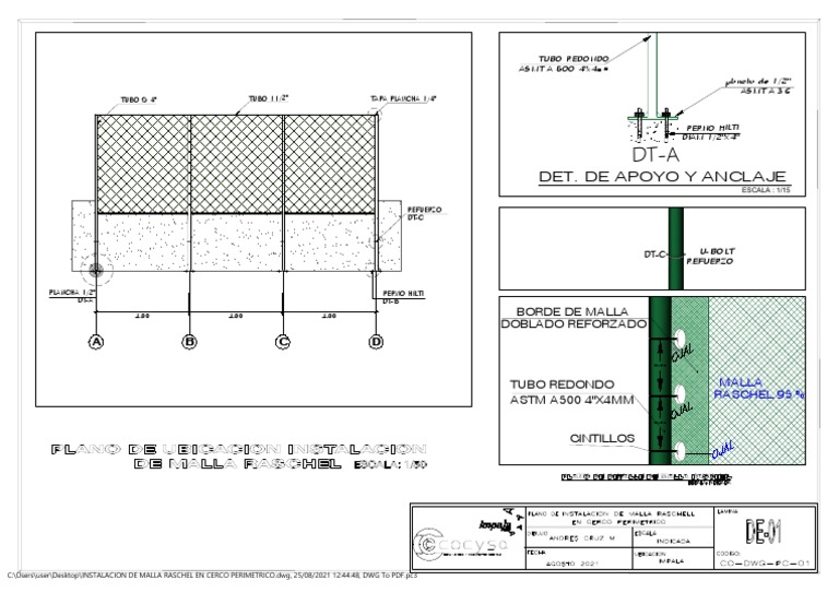 Instalacion de Malla Raschel en Cerco Perimetrico-Plot | PDF