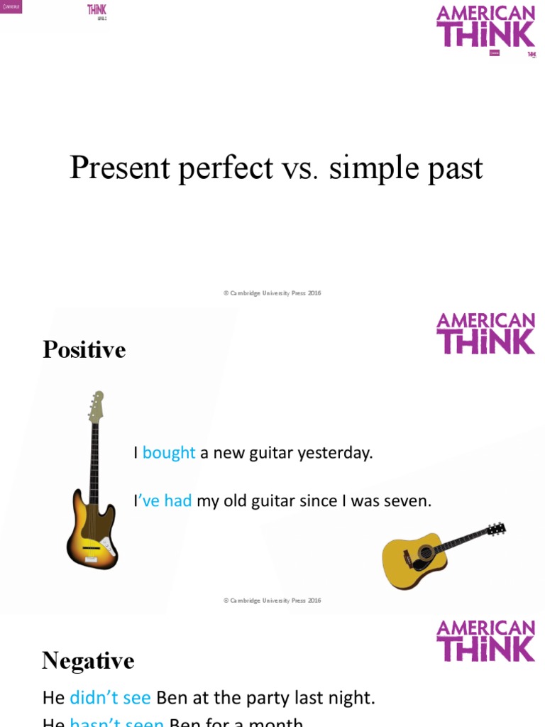 Grammar Presentation 1 Present Perfect Vs Simple Past | PDF