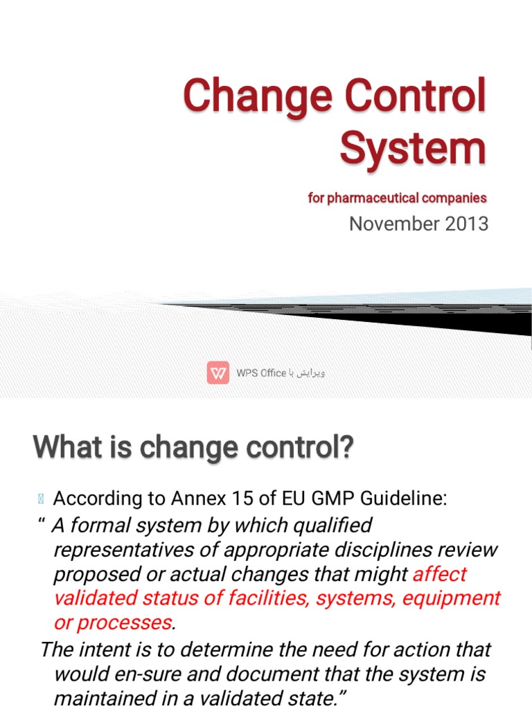 Change Control System Change Control System Change Control System | PDF ...