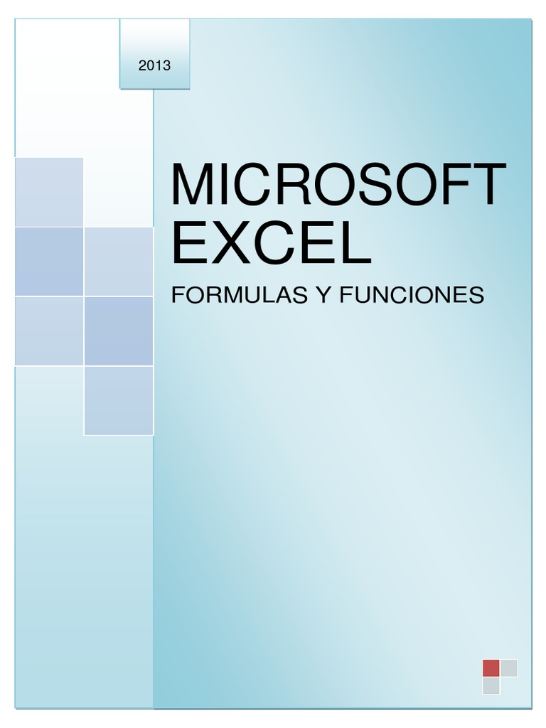 Fórmulas y Funciones en Excel 2013 | PDF | Microsoft Excel | Fórmula