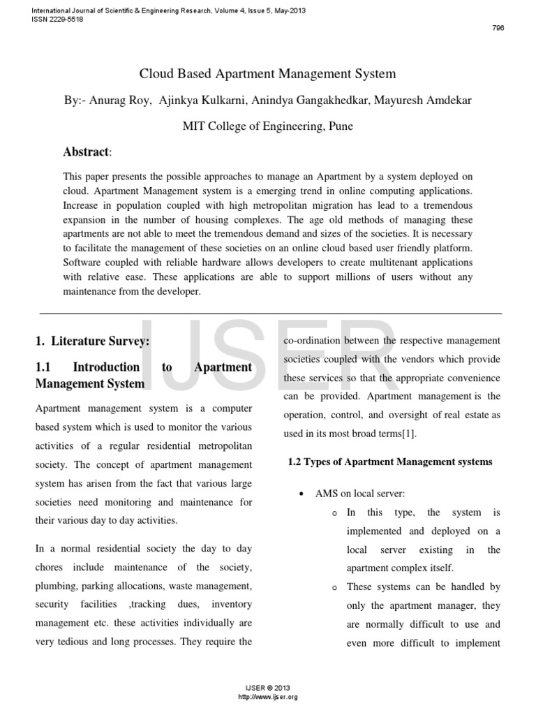 Cloud Based Apartment Management System | PDF | Cloud Computing ...