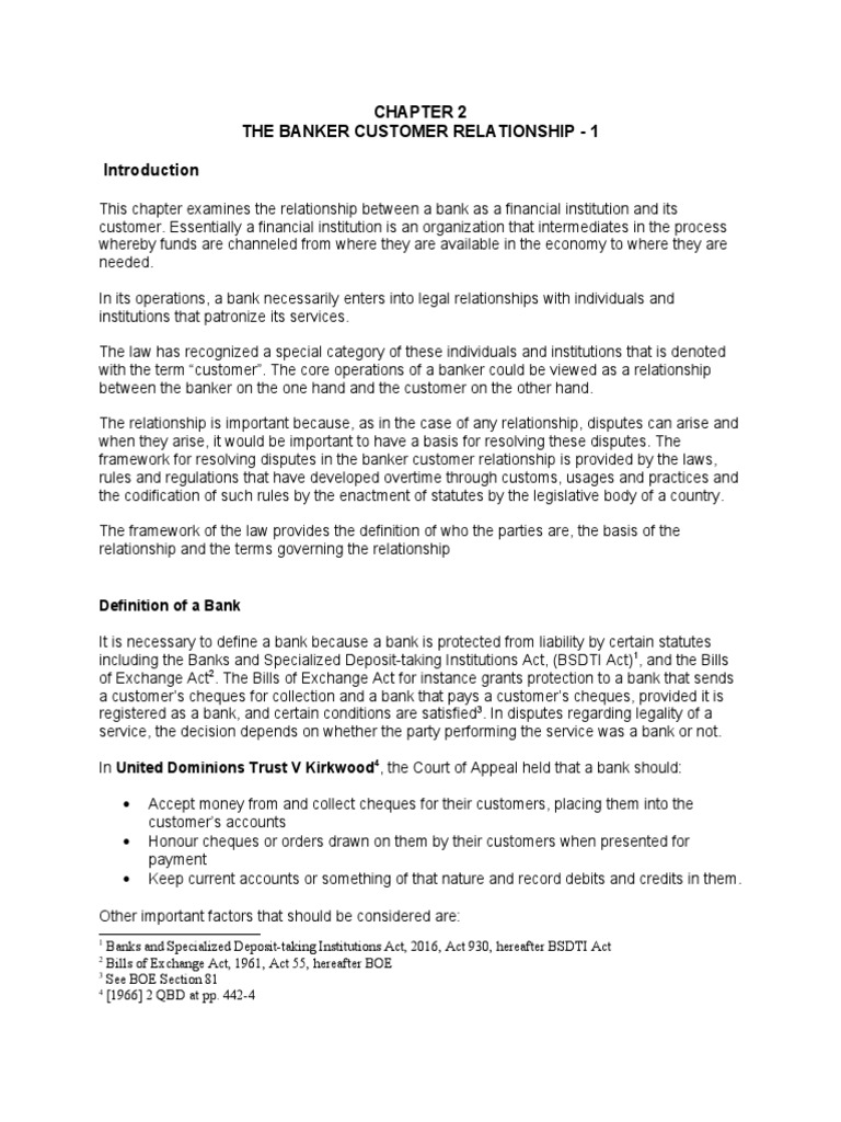 CHAPTER 2 Banker Customer Relationship | PDF | Banks | Money Laundering