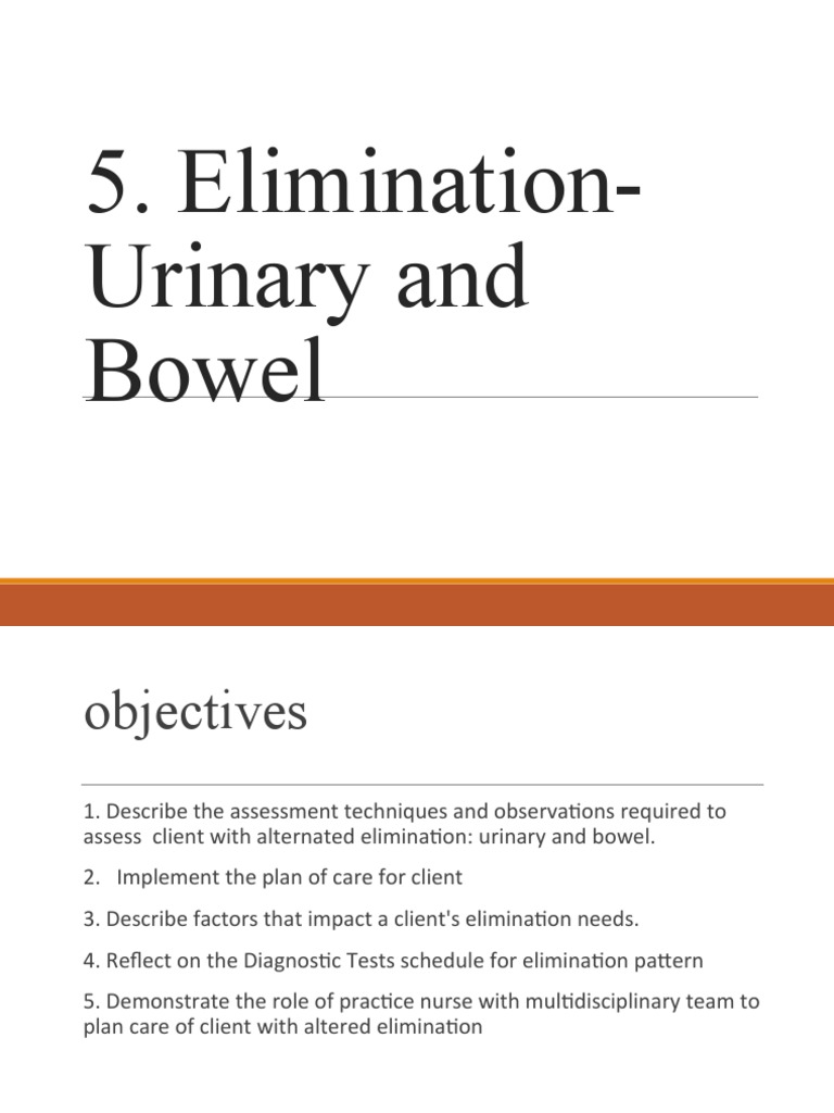 Elimination-Urinary and Bowel | PDF | Urinary Incontinence | Urinary ...