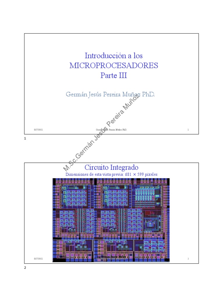 03 Intro A Los MIcroprocesadores Part III HASTA AQUI EL EXAMEN | PDF | Microprocesador ...