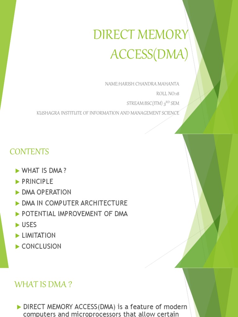 Direct Memory Access (Dma) | PDF | Computer Data Storage | Computing