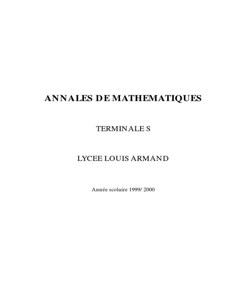 Annales 99 | PDF | Méthodes et références pédagogiques
