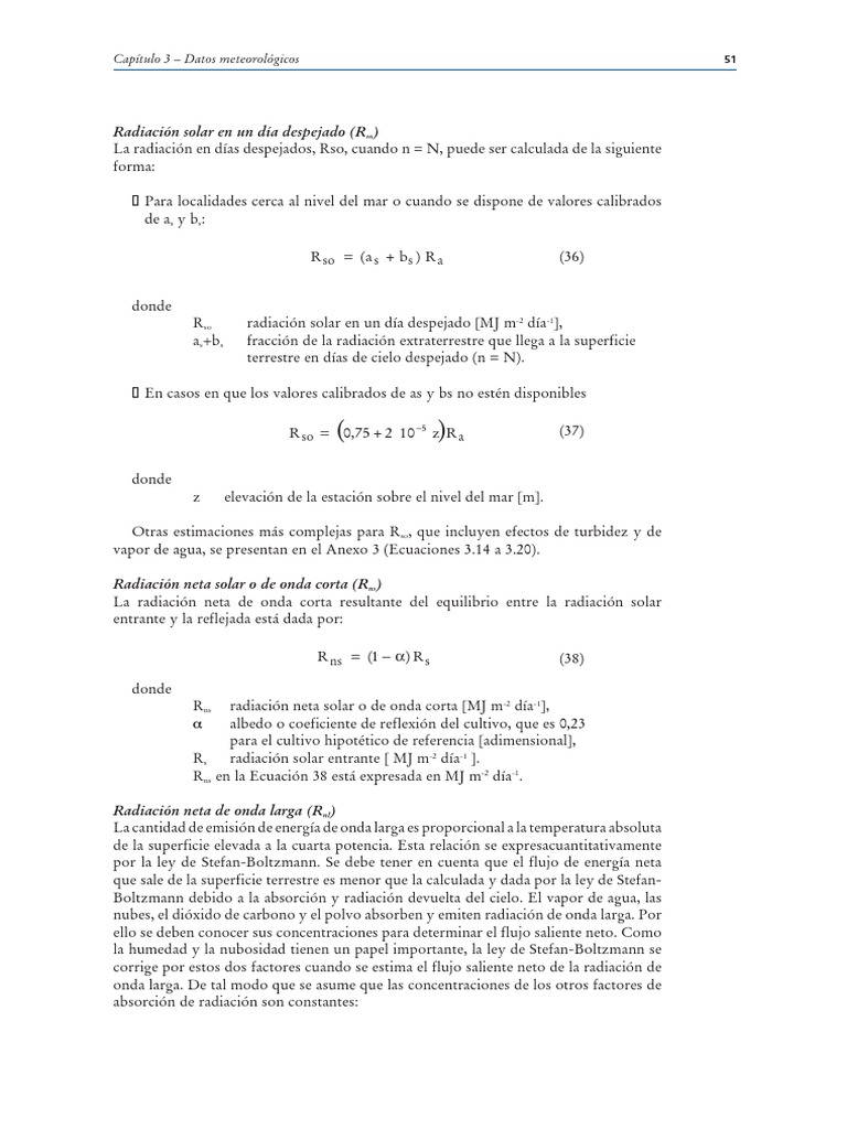 Formulas FAO Ayudantía 1 | PDF