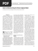 Guide For Reflection Using Tanner's Clinical Judgment Model | PDF ...
