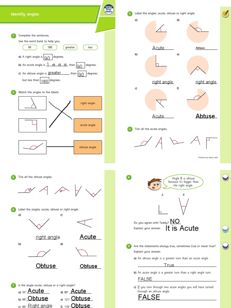 Identify Angles | Download Free PDF | Elementary Geometry | Euclidean ...