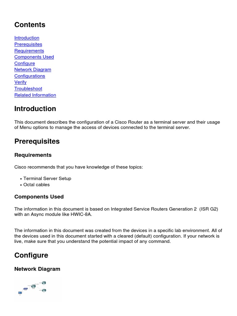 Terminal Server Configuration Using Menu | PDF | Computer Network ...