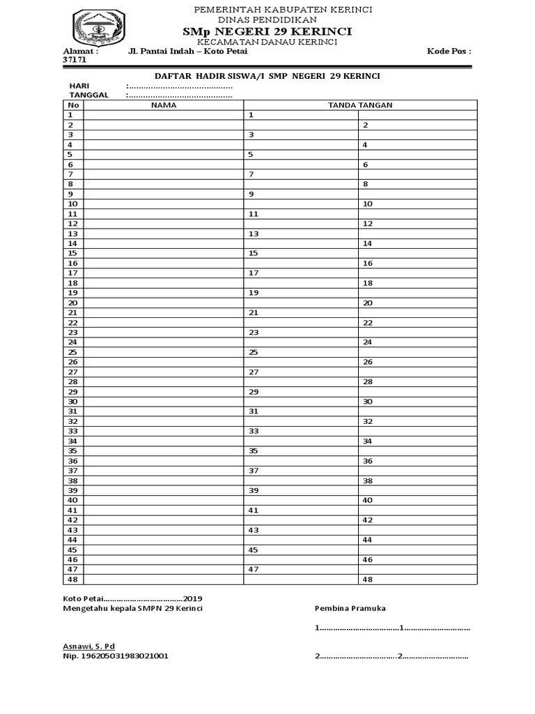 Absen Pramuka | PDF