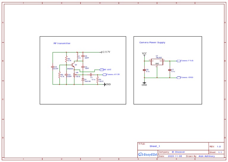 Spy Camera Circuit Schematic | PDF