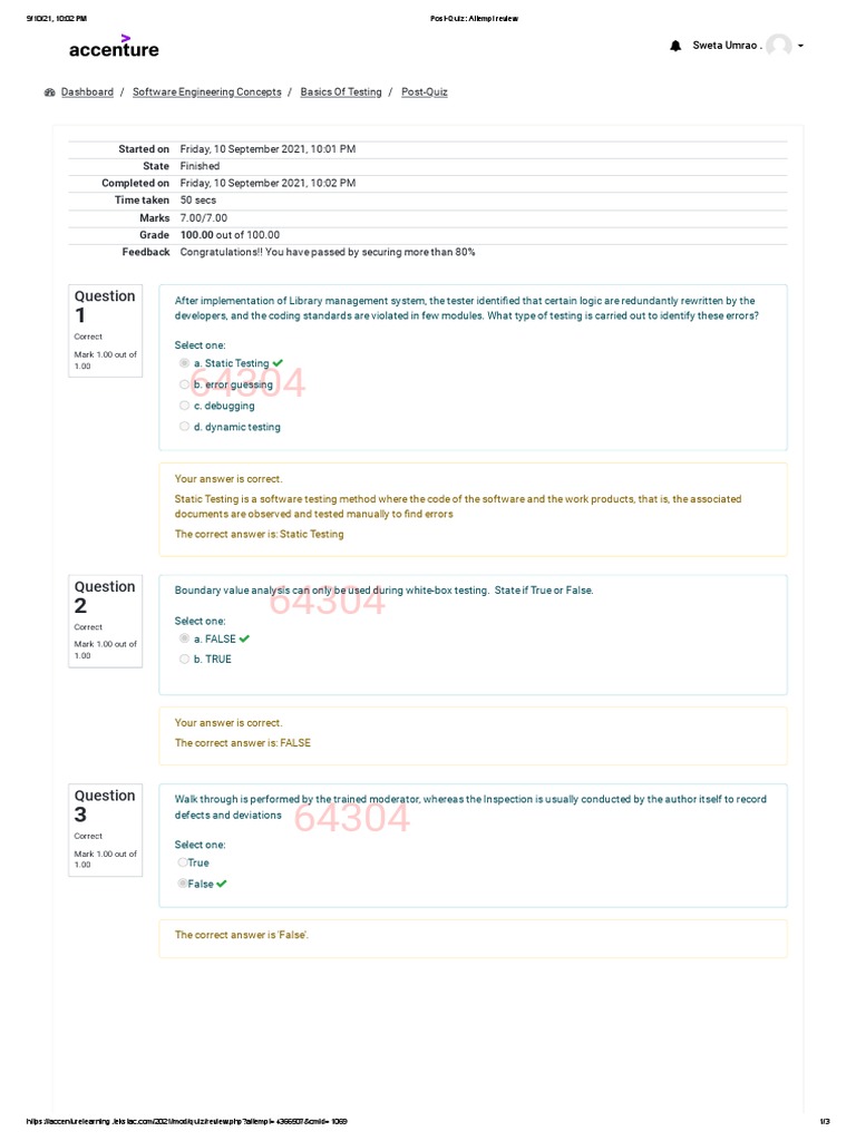 Post-Quiz Basisoftesting | PDF | Software Testing | Information Age