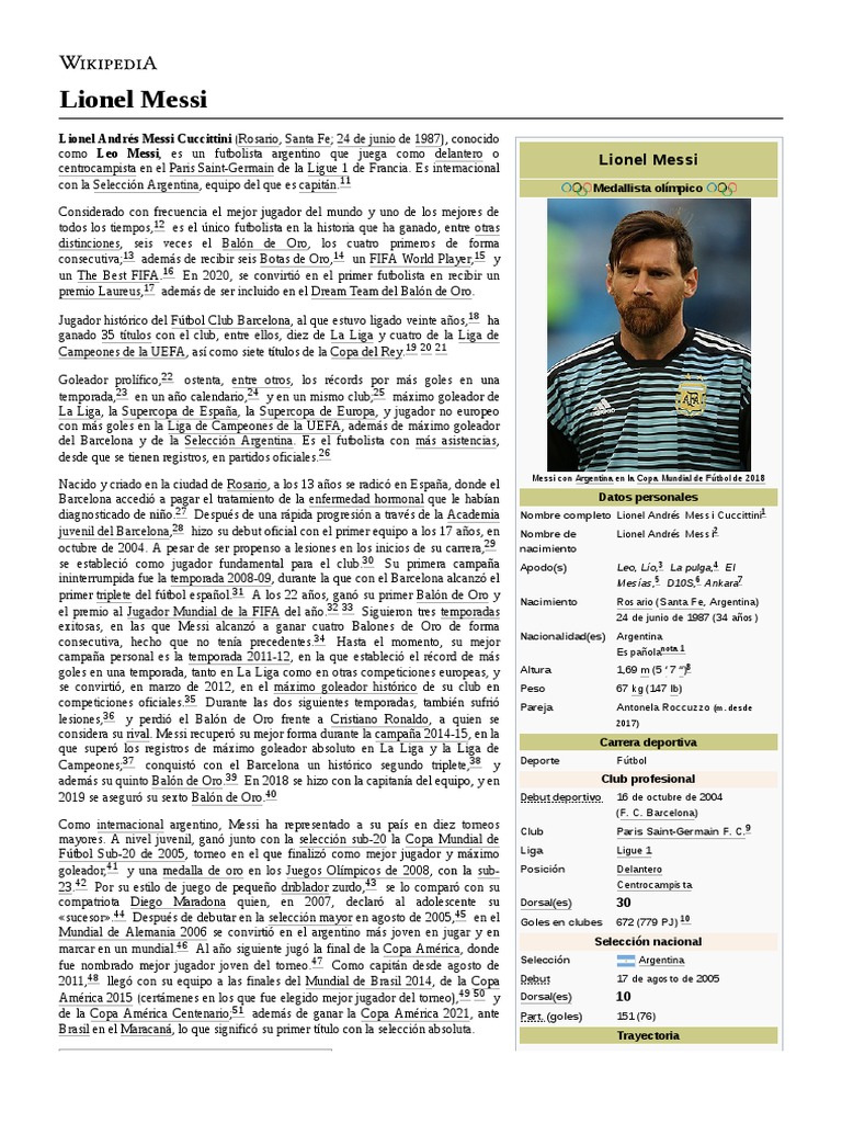 Lionel Messi | PDF | Lionel Messi | FC Barcelona