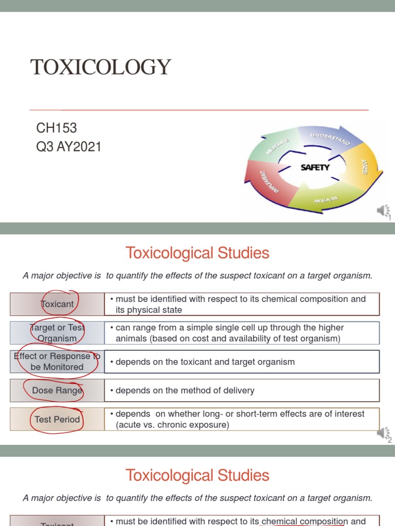 02-2-Toxicological Studies | PDF | Toxicology | Dose (Biochemistry)