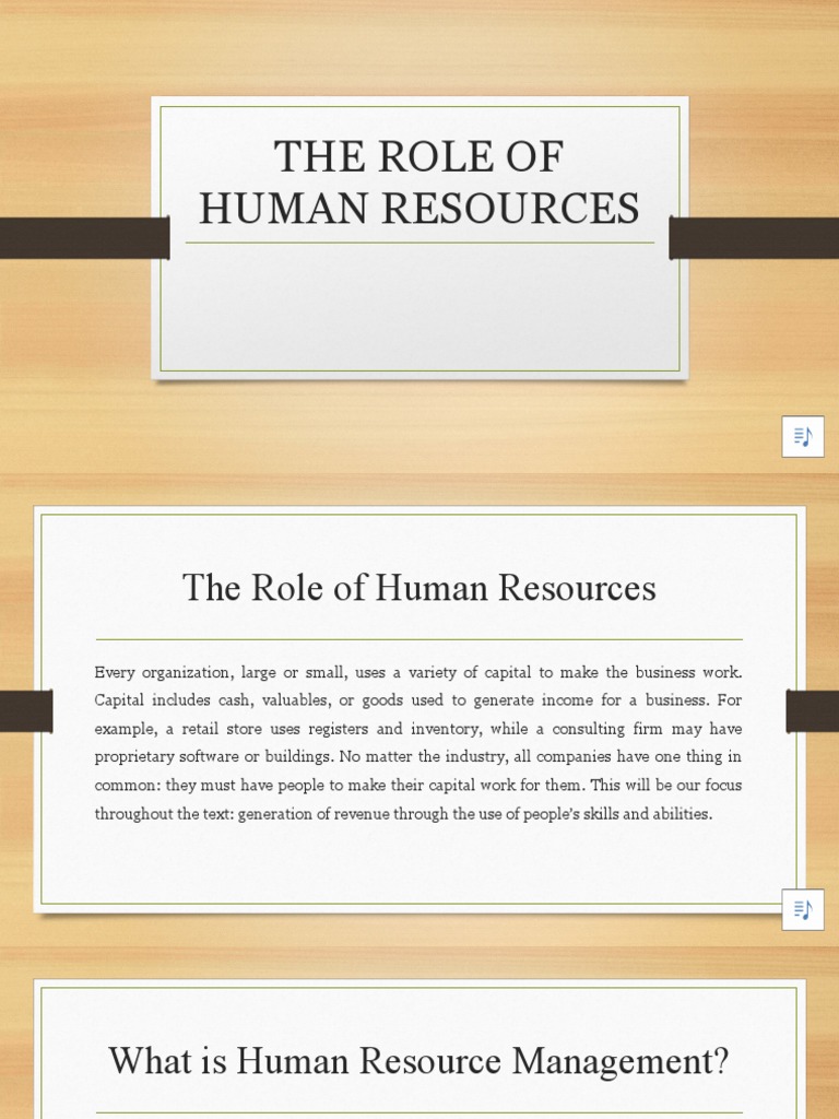 The Role of Human Resources-Module 1-Ba225 HRM | PDF | Human Resource ...