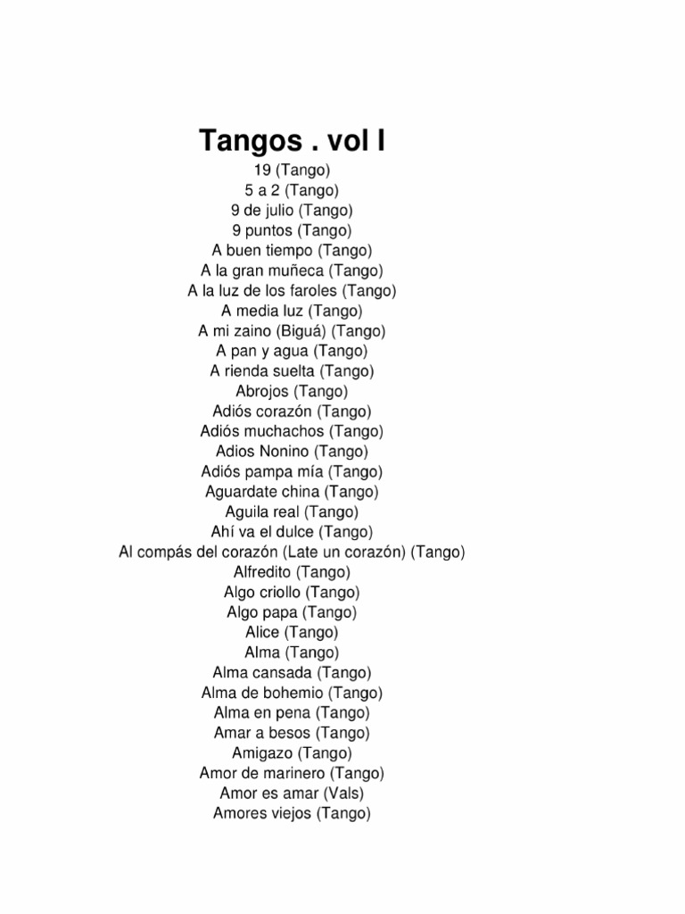 Tangos Vol.1 | PDF
