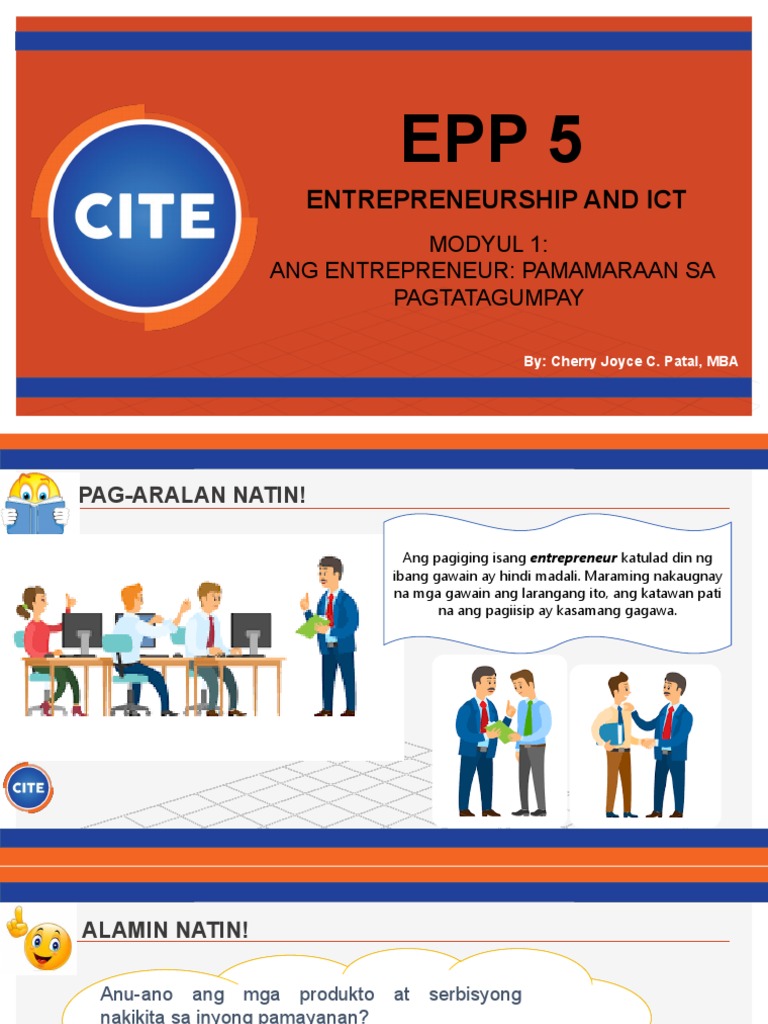 EPP 5 - Modyul 1 | PDF