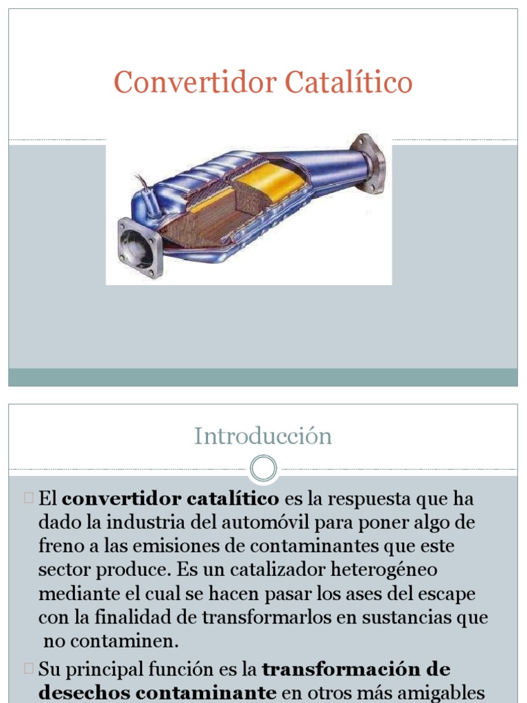 Convertidor Catalitico | PDF | Catálisis | Dióxido de carbono