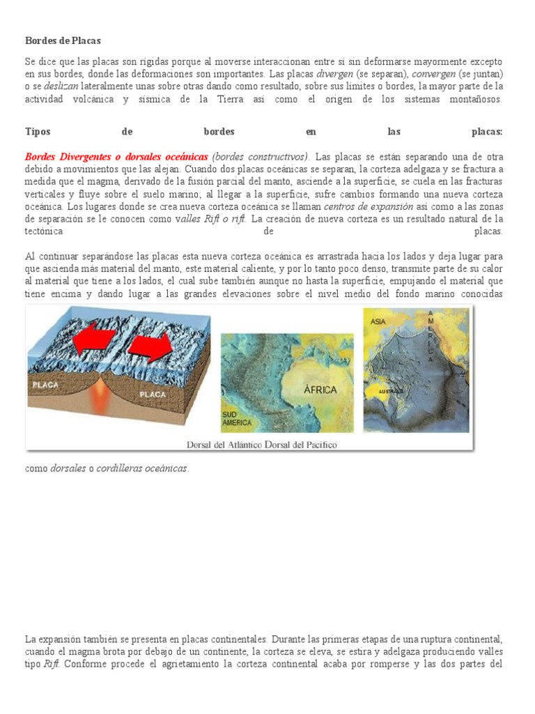 Bordes de Placas | PDF | Placas tectónicas | Temblores