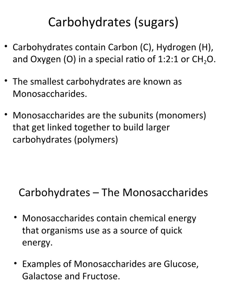 Carbohydrates Classification | PDF | Carbohydrates | Polysaccharide