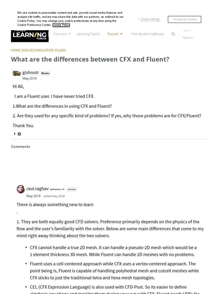 Differences Between CFX and Fluent | PDF | Cyberspace | Information ...
