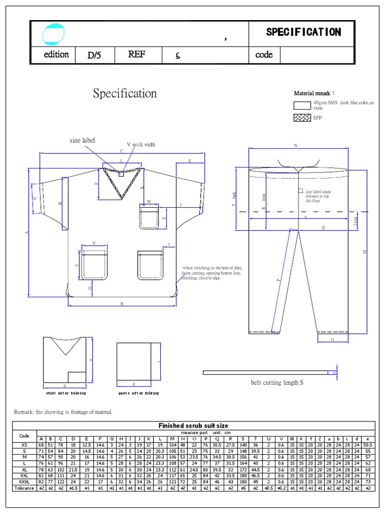 Technical Data Sheet Pyjamas | PDF | Clothing