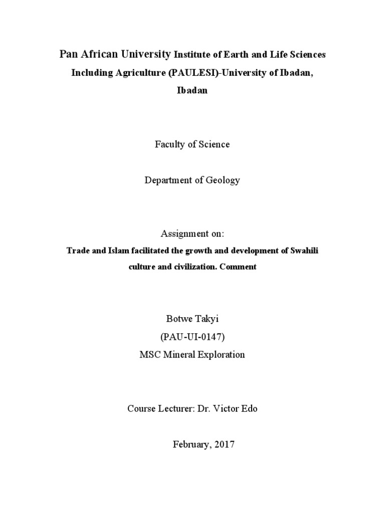 Swahili Culture: Trade and Islam's Role | PDF | East Africa