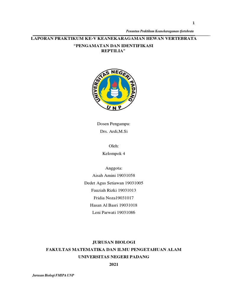 LAPORAN KHV Praktikum REPTIL | PDF