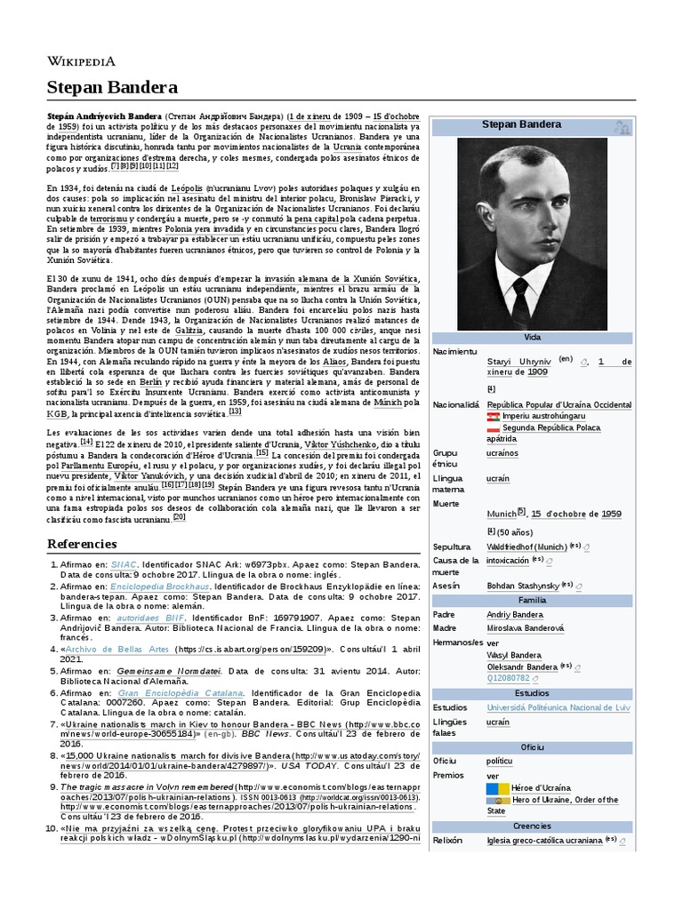 Biografía de Stepan Bandera | PDF