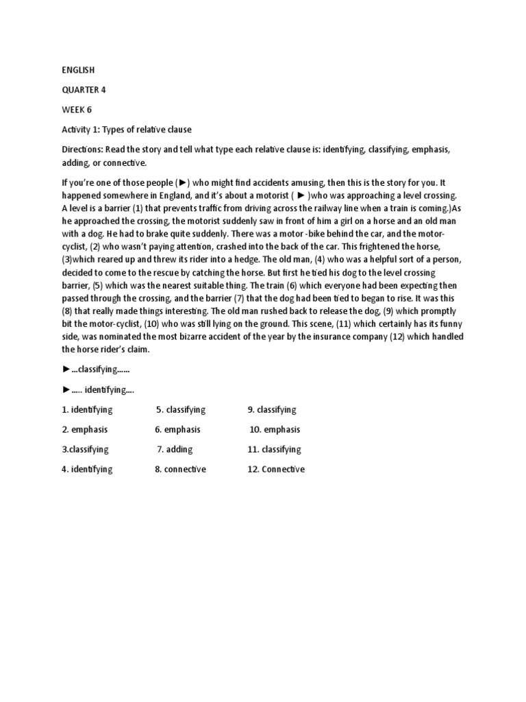 English 6 Quarter 4 Week 6 Activities | PDF