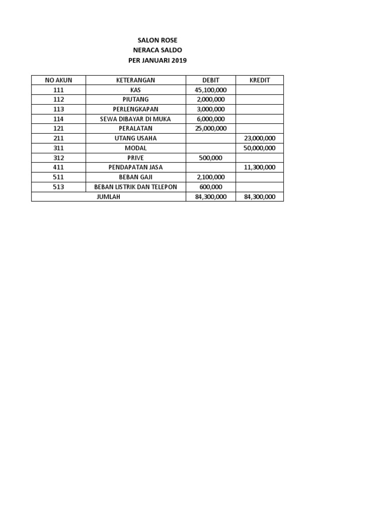 Neraca Saldo | PDF