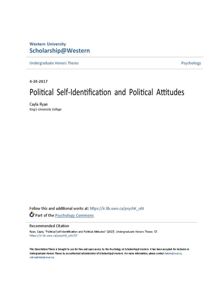 Political Self-Identification and Political Attitudes | PDF | Identity ...