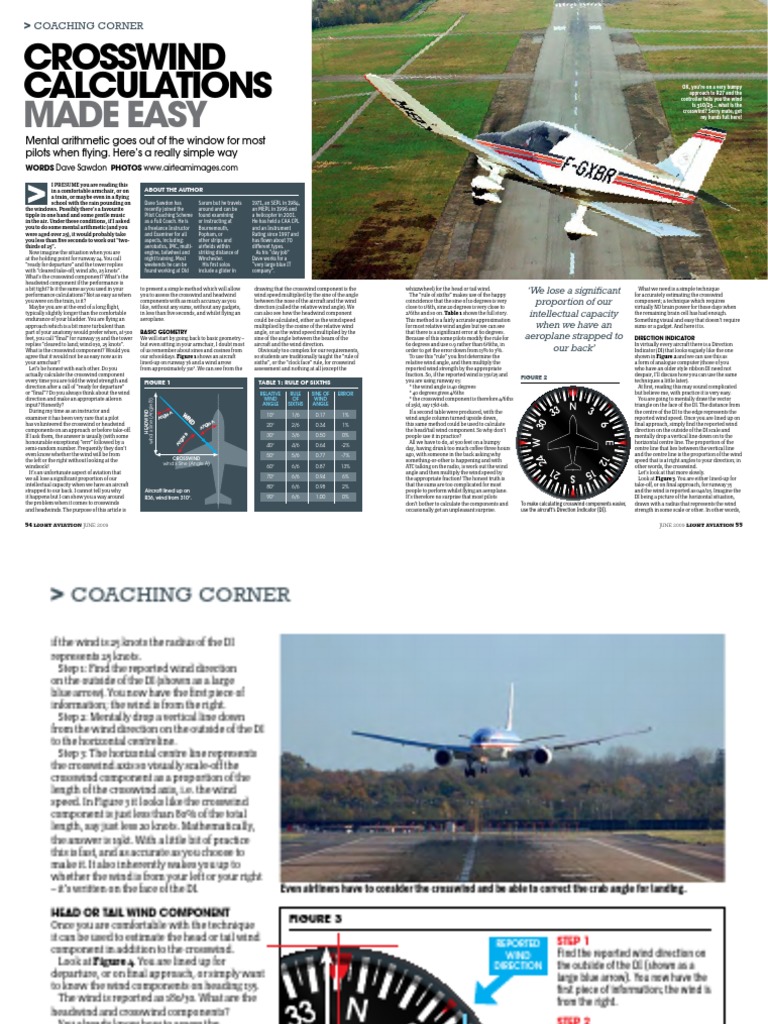 Crosswind Calculations Made Easy | PDF | Aviation