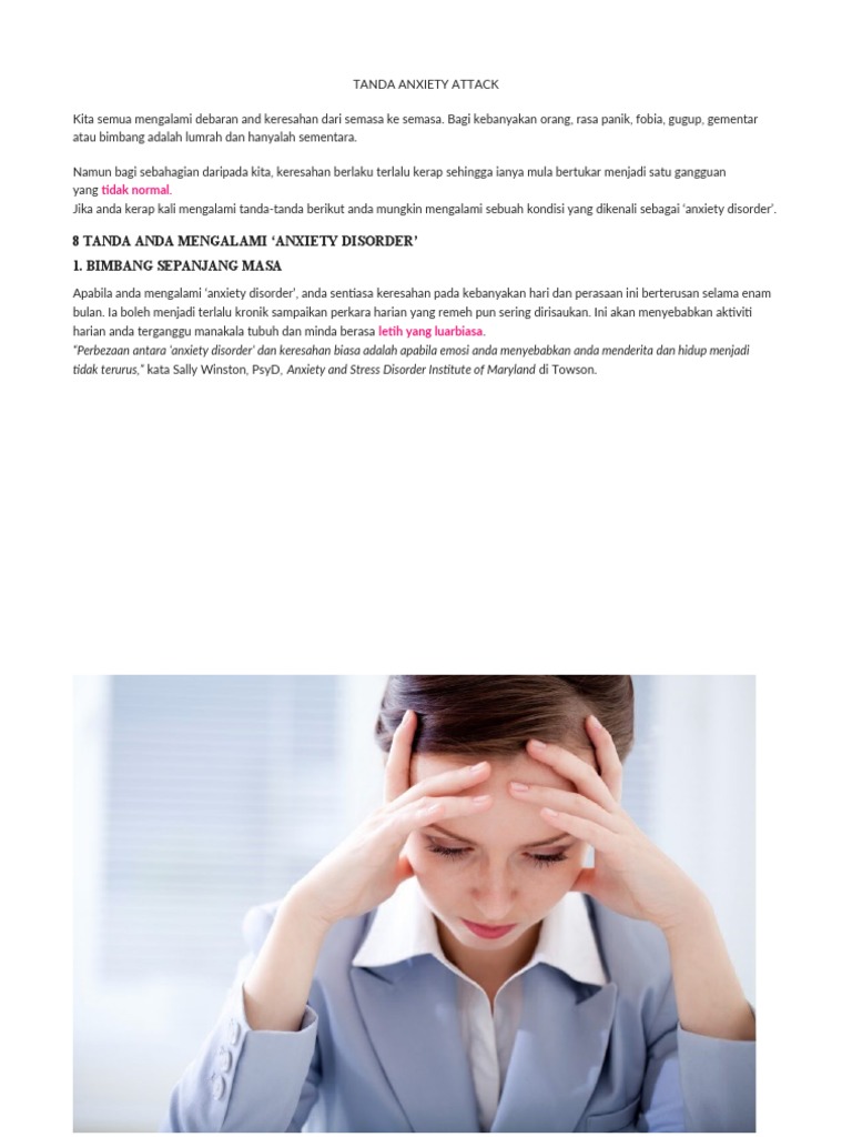 Tanda Anxiety | PDF