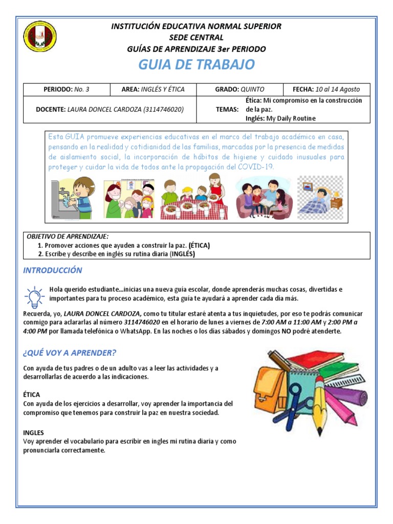 Guia 2 - 3er Periodo | PDF | Aprendizaje | Cognición