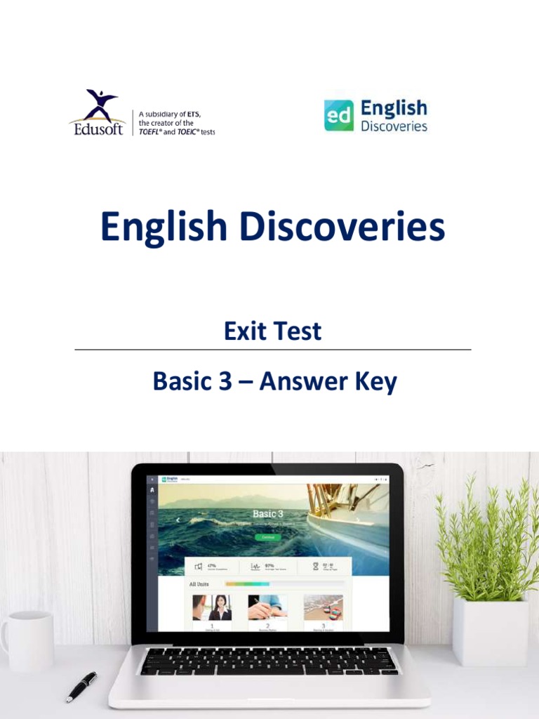 English Discoveries: Exit Test Basic 3 - Answer Key | PDF | Meal