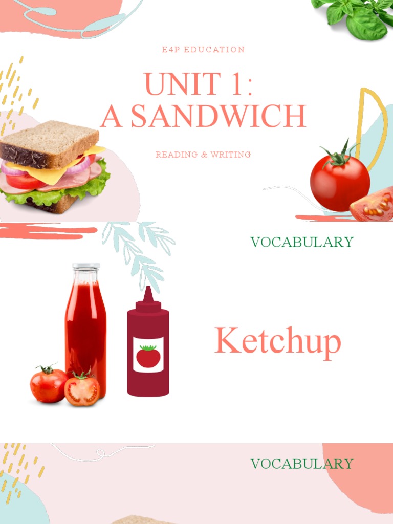 Vocabulary and Writing: Sandwiches | PDF
