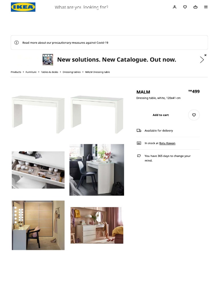 MALM Dressing Table - White - IKEA | PDF