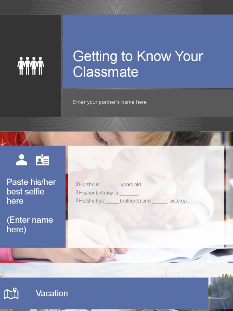 Classmate Introduction Template | PDF