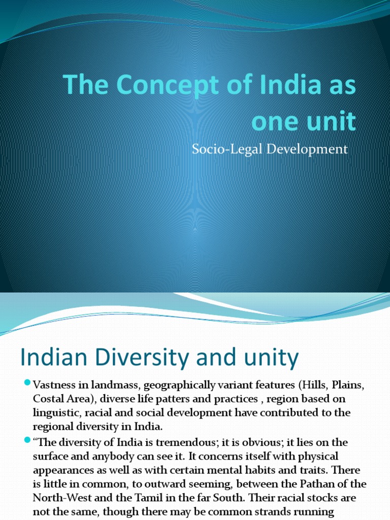 Concept of India As One Unit | PDF | Citizenship | Economic Inequality