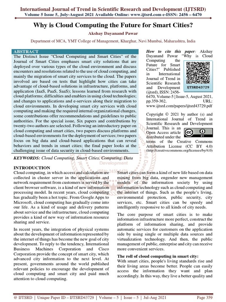 Why Is Cloud Computing The Future For Smart Cities | PDF | Cloud Computing | Apache Hadoop